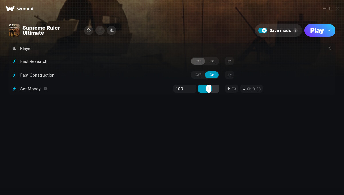 Supreme Ruler Ultimate Cheats and Trainer for Steam - Trainers - WeMod ...