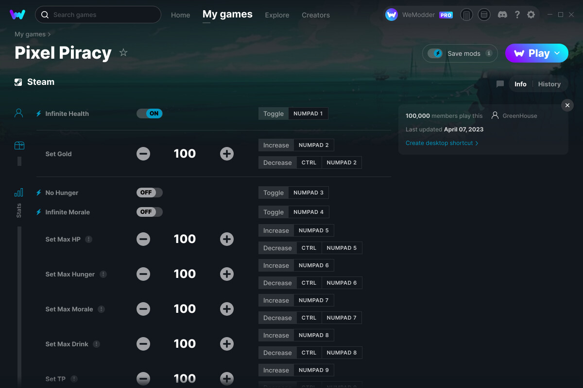 Pixel Piracy Cheats and Trainer for Steam - Trainers - WeMod Community