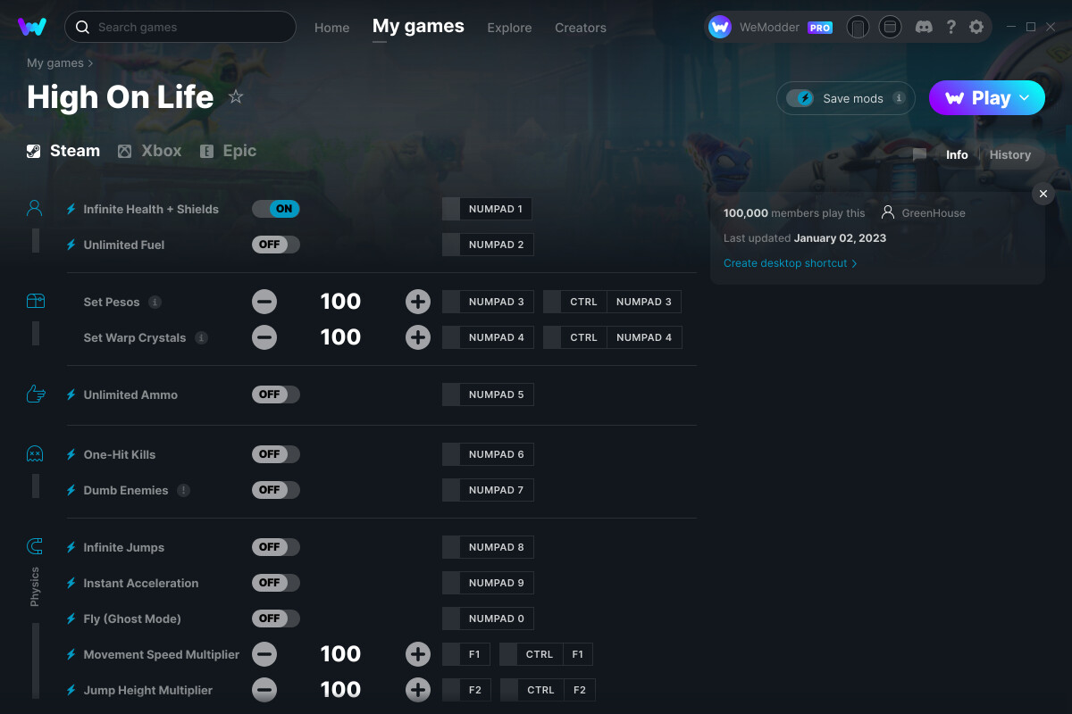 High On Life Cheats and Trainer for Steam - Trainers - WeMod Community