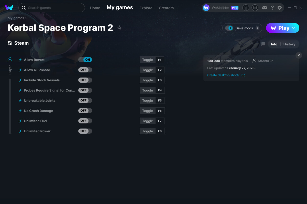 Kerbal Space Program 2 Cheats and Trainer for Steam - Trainers - WeMod ...