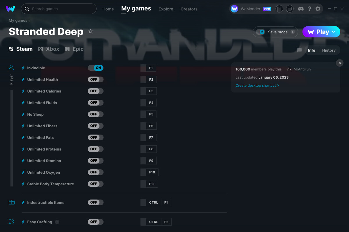 Stranded Deep Cheats and Trainer for Xbox - Trainers - WeMod Community