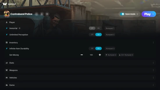 Contraband Police Cheats & Trainers for PC | WeMod