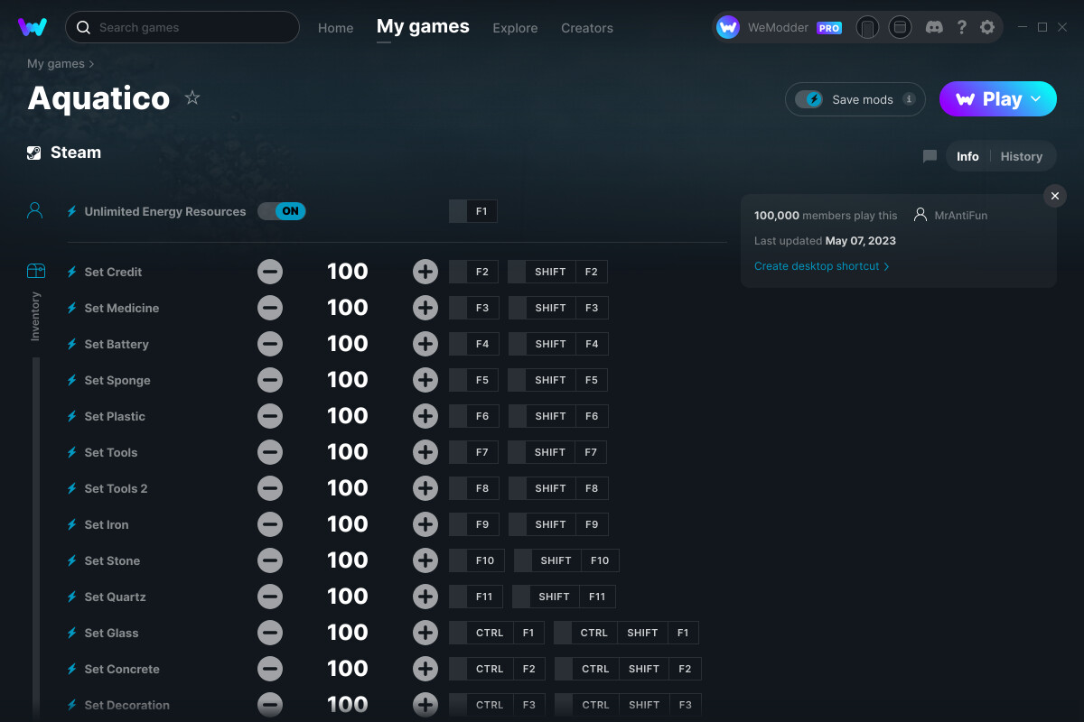 Aquatico Cheats and Trainer for Steam - Trainers - WeMod Community