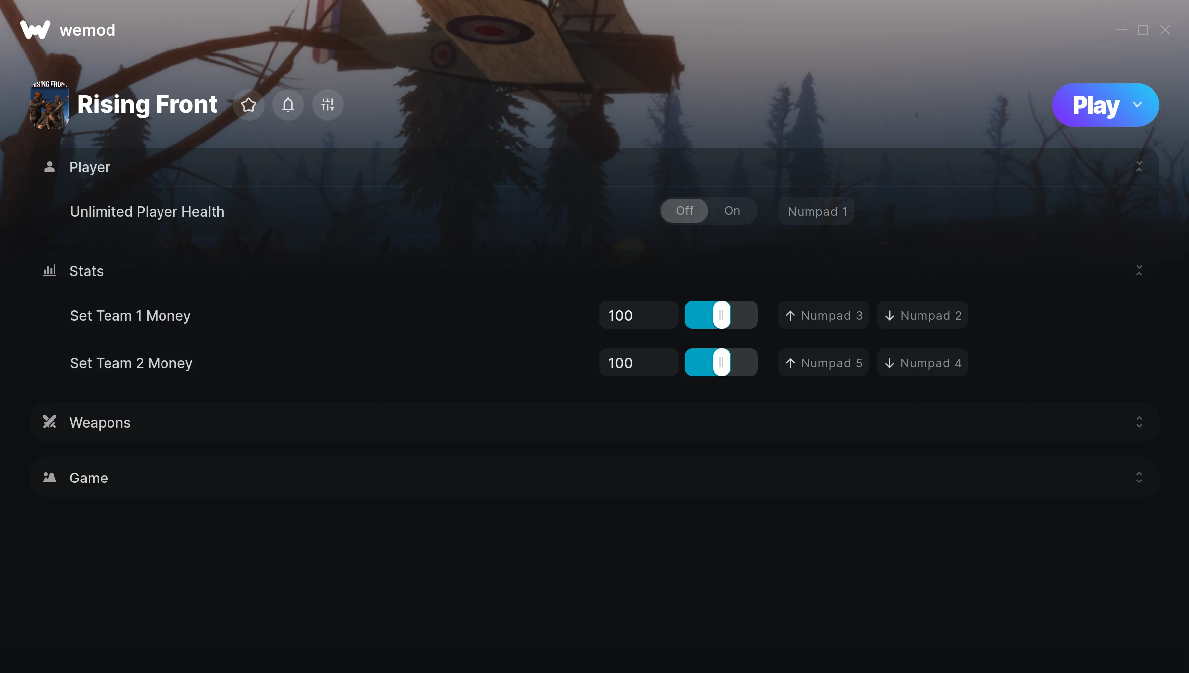 Rising Front Cheats & Trainers for PC | WeMod