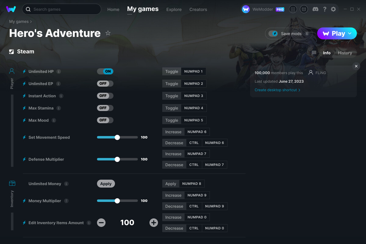 Hero's Adventure Cheats and Trainer for Steam - Trainers - WeMod Community
