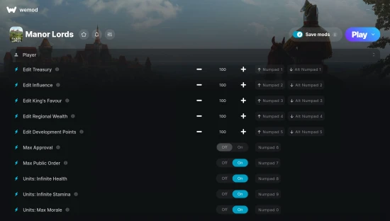Manor Lords Cheats & Trainers for PC | WeMod