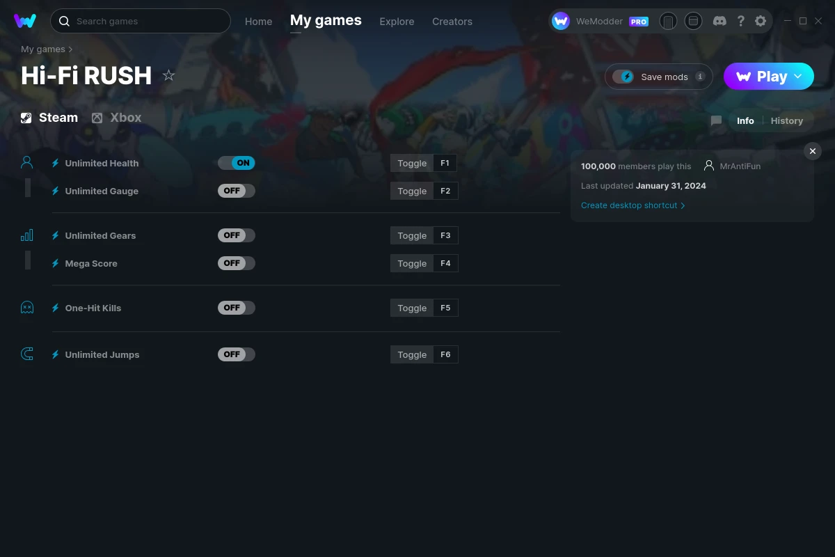 Hi-Fi RUSH Cheats & Trainers for PC | WeMod