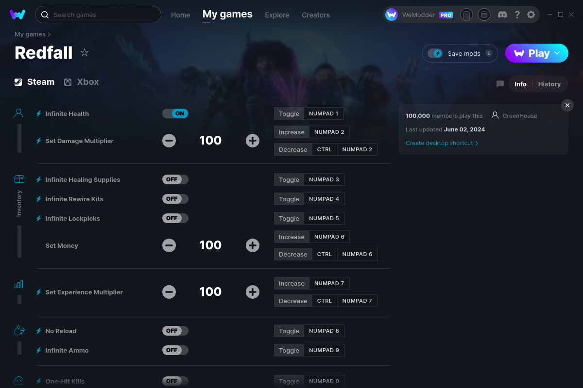 Redfall Cheats and Trainer for Xbox - Trainers - WeMod Community