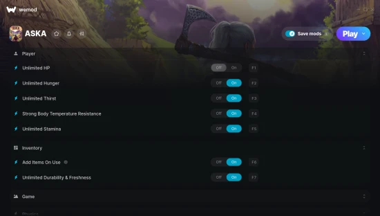 ASKA Cheats & Trainers for PC | WeMod