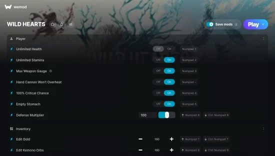 WILD HEARTS Cheats & Trainers for PC | WeMod