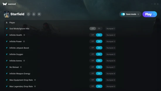Starfield Cheats & Trainers for PC | WeMod