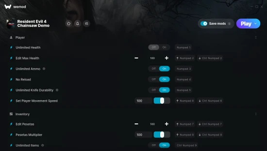 Resident Evil 4 Chainsaw Demo Cheats & Trainers for PC | WeMod
