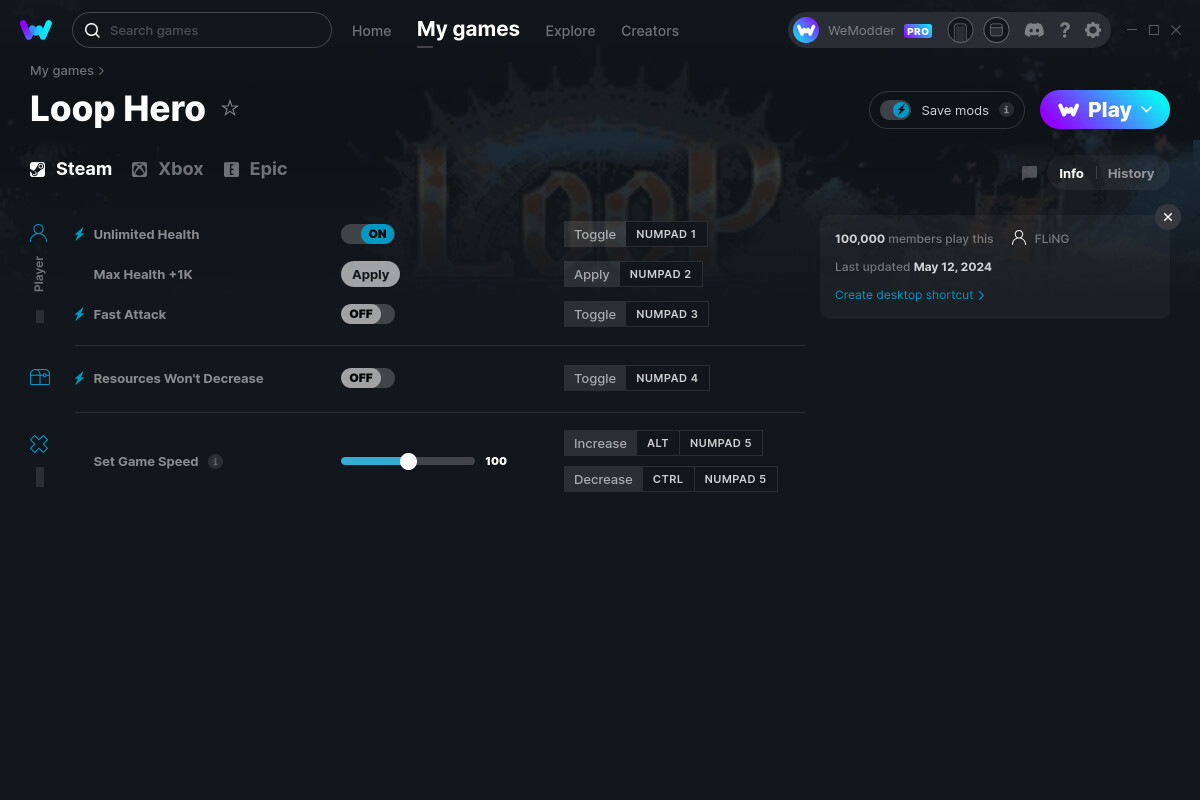 Loop Hero Cheats and Trainer for Xbox - Trainers - WeMod Community