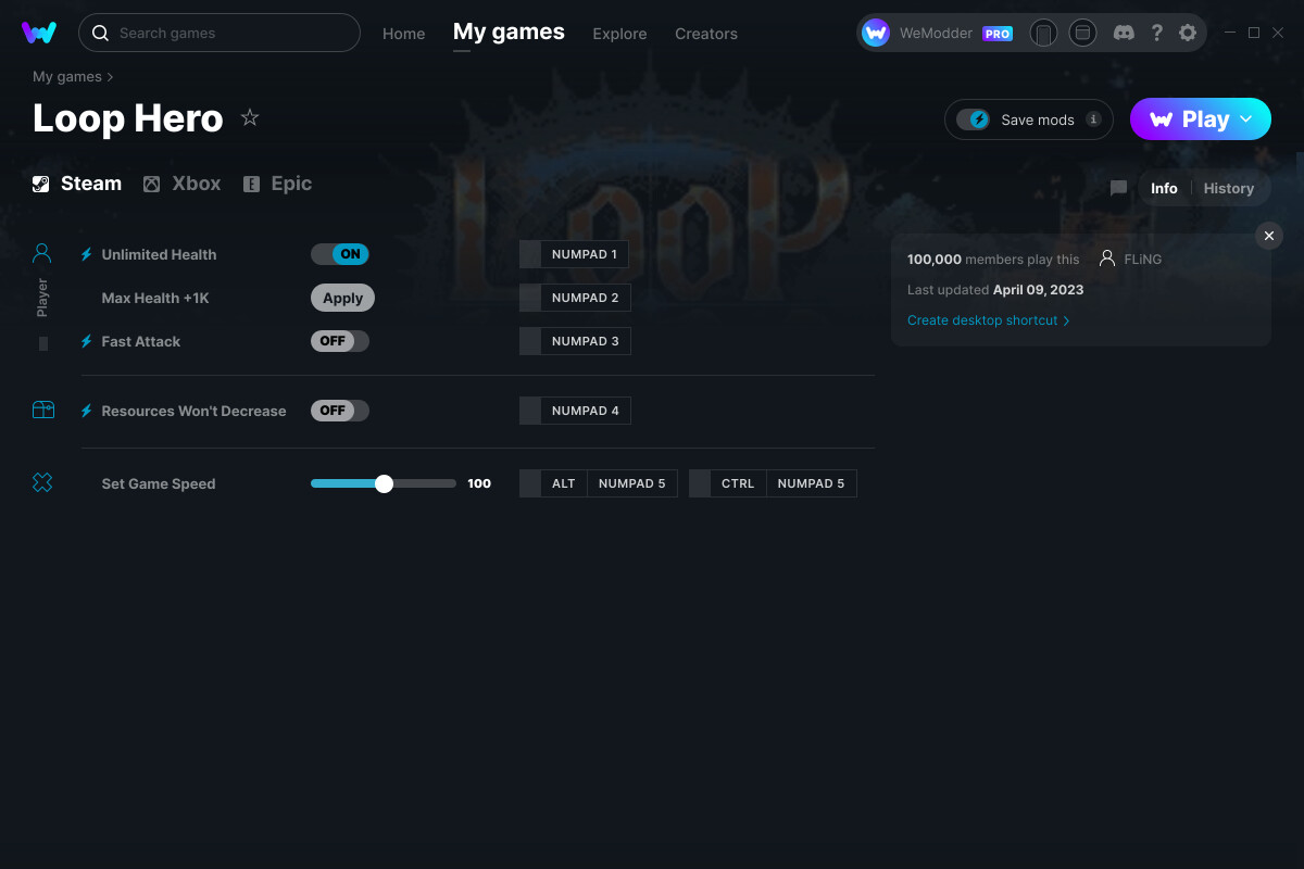Loop Hero Cheats and Trainer for Xbox - Trainers - WeMod Community