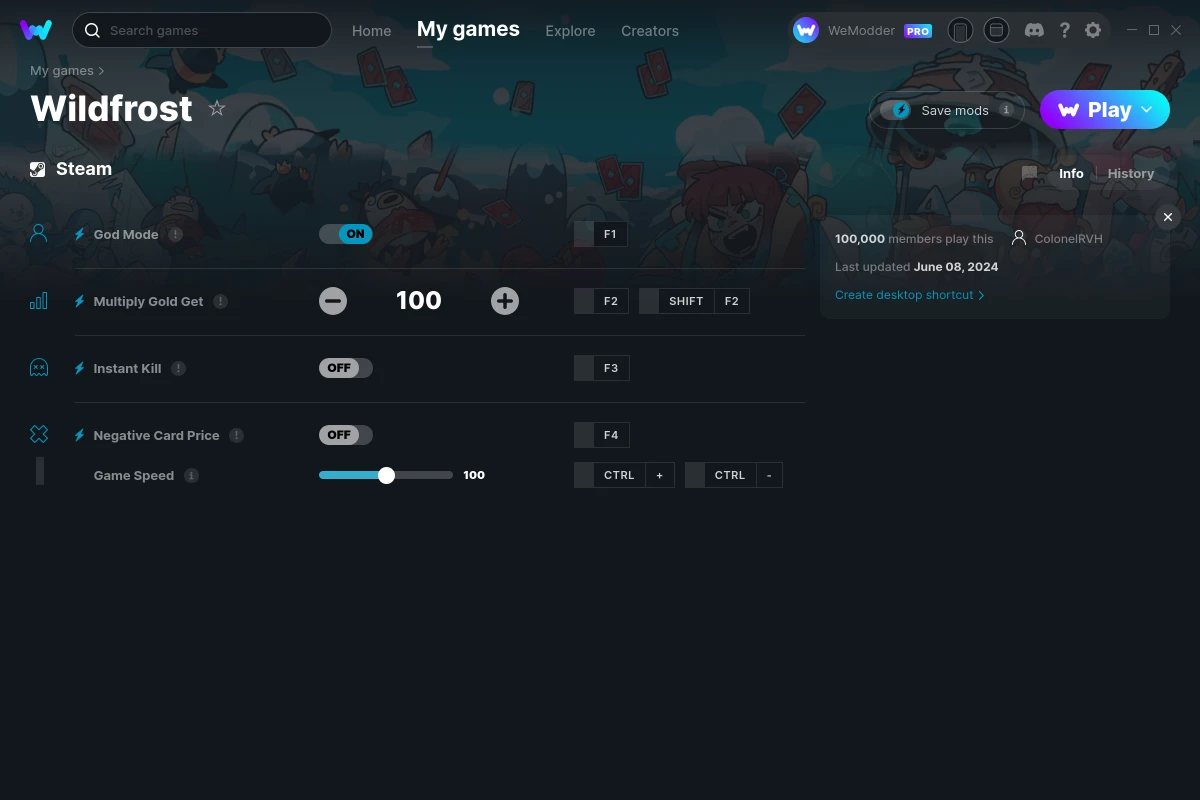 Wildfrost Cheats & Trainers for PC | WeMod