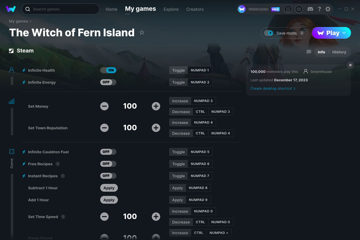 The Witch of Fern Island Cheats and Trainer for Steam - Trainers ...
