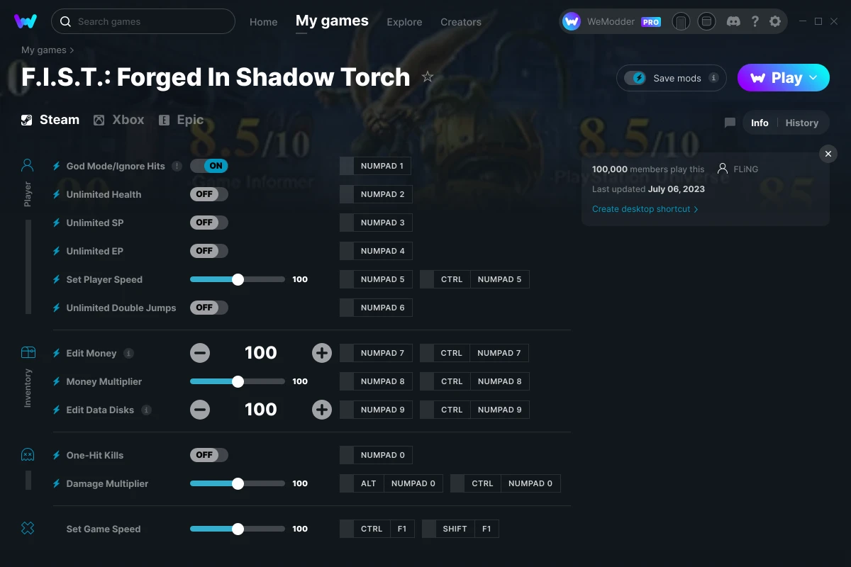 F.I.S.T.: Forged In Shadow Torch Cheats & Trainers for PC | WeMod