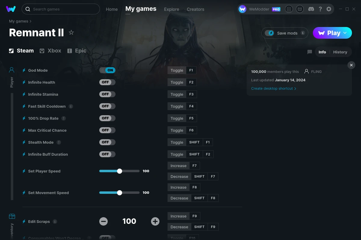 Remnant II Cheats & Trainers for PC | WeMod