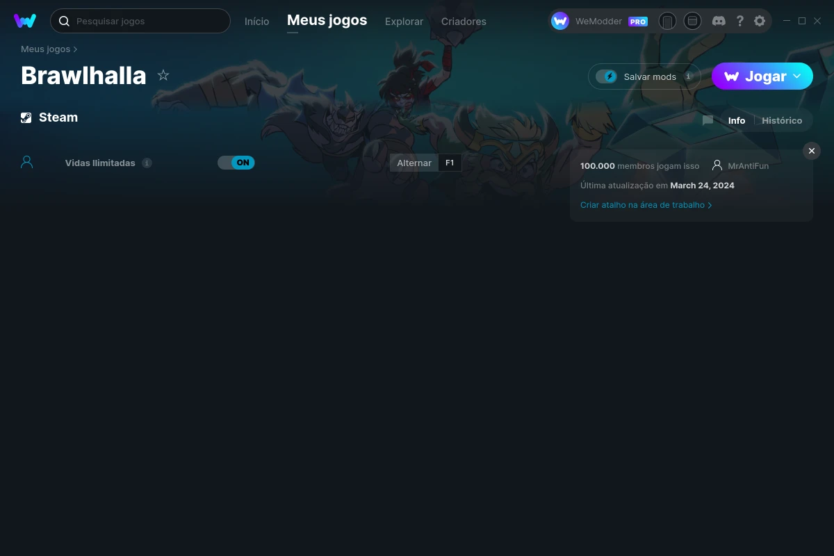 Cheats e Trainers para Brawlhalla no PC - WeMod