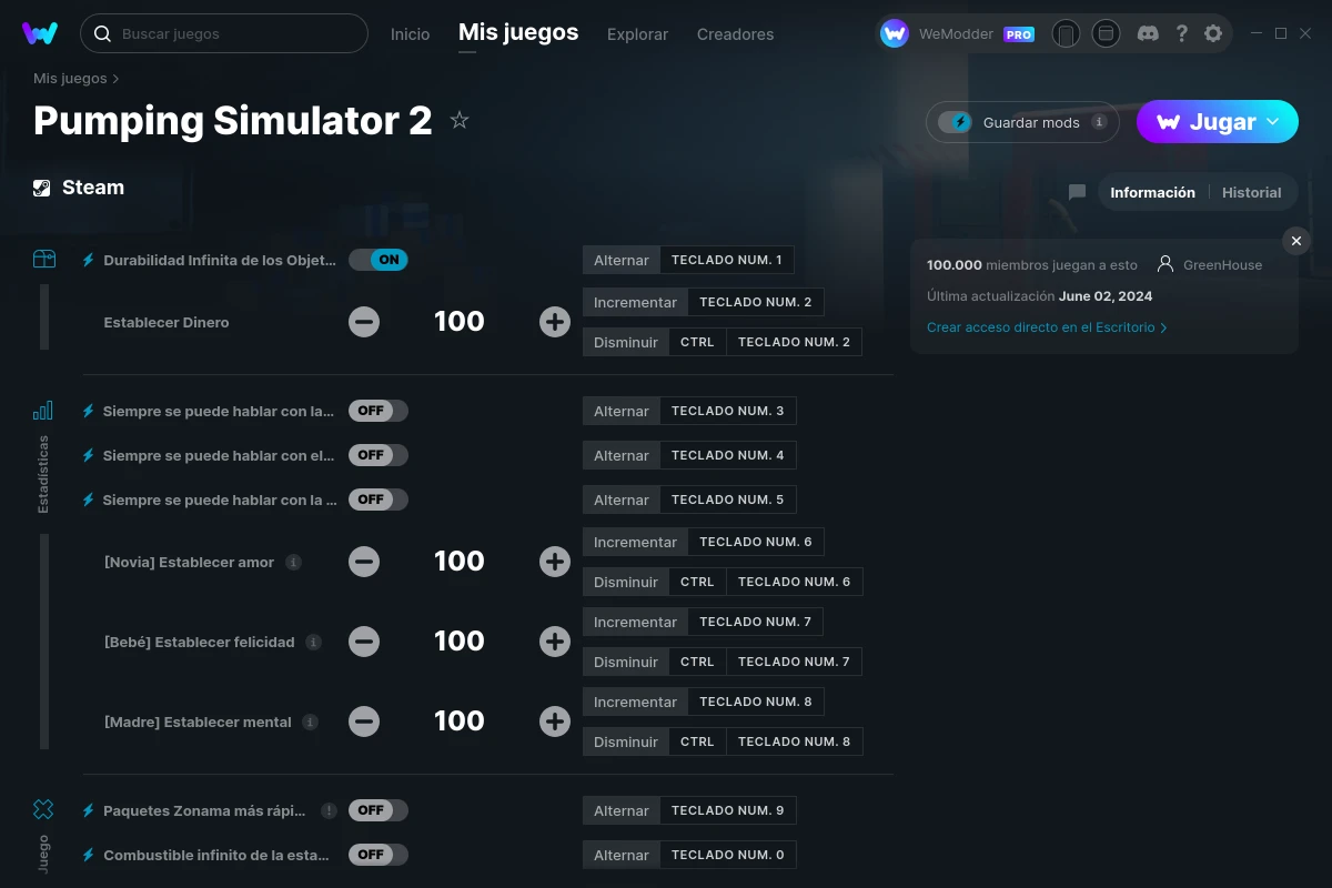 Trampas y Trainers de Pumping Simulator 2 para PC | WeMod