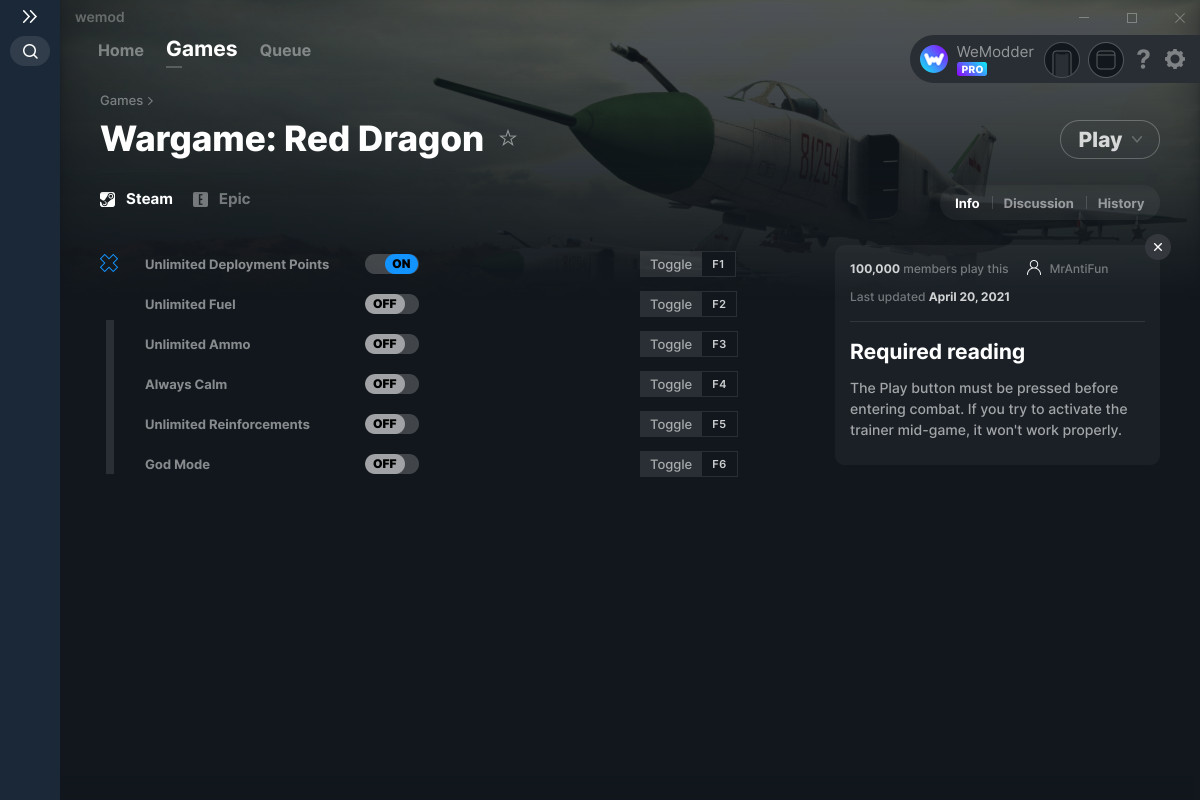 Wargame: Red Dragon Cheats and Trainer for Steam - Trainers - WeMod ...