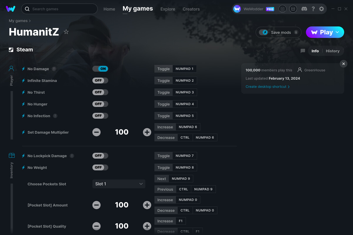 HumanitZ Cheats and Trainer for Steam - Trainers - WeMod Community