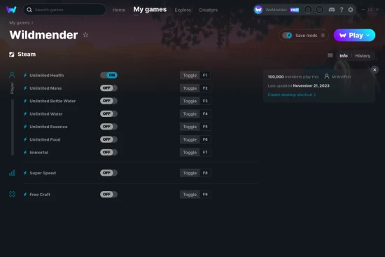 Wildmender Cheats & Trainers for PC | WeMod