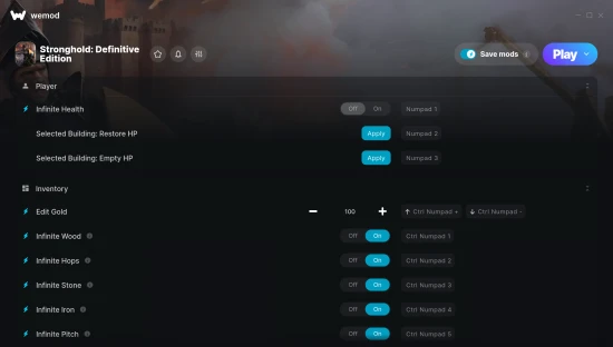 Stronghold: Definitive Edition Cheats & Trainers for PC | WeMod