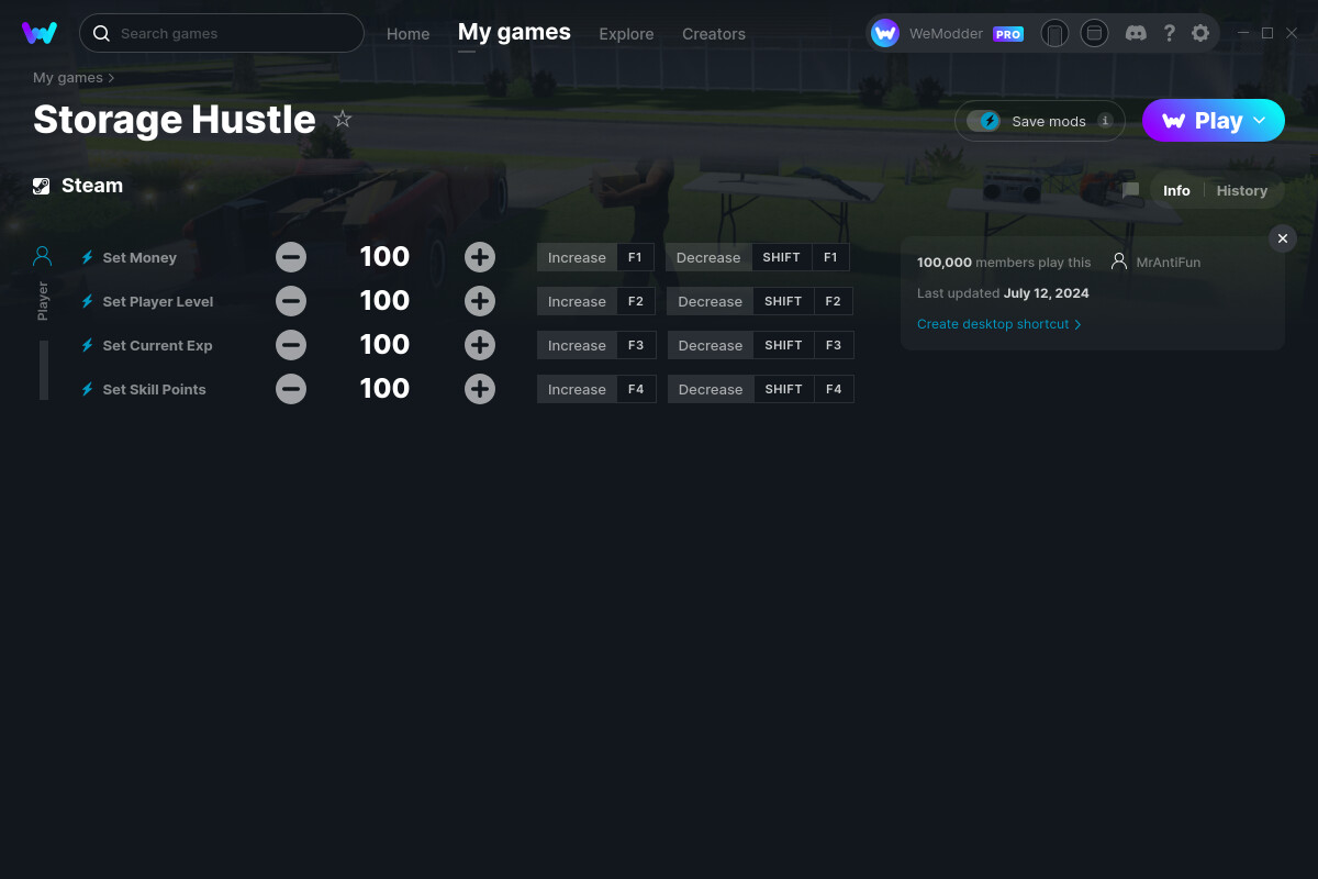 Storage Hustle Cheats and Trainer for Steam - Trainers - WeMod Community