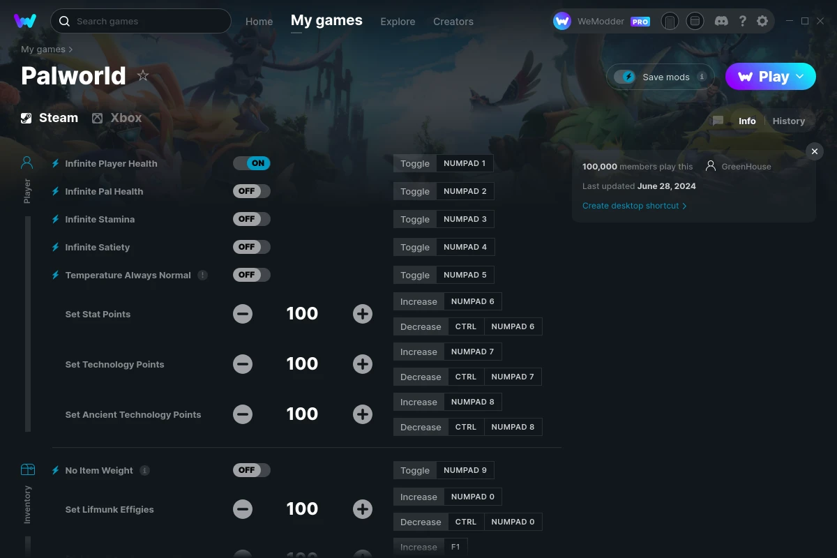 Palworld Cheats & Trainers for PC | WeMod