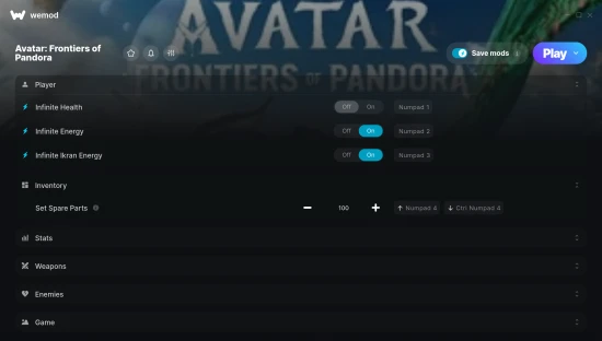 Avatar: Frontiers of Pandora Cheats & Trainers for PC | WeMod
