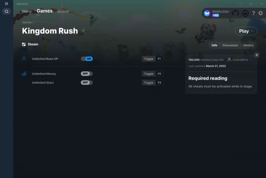 Kingdom Rush Cheats and Trainers for PC - WeMod