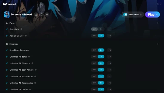 Persona 3 Reload Cheats & Trainers for PC | WeMod