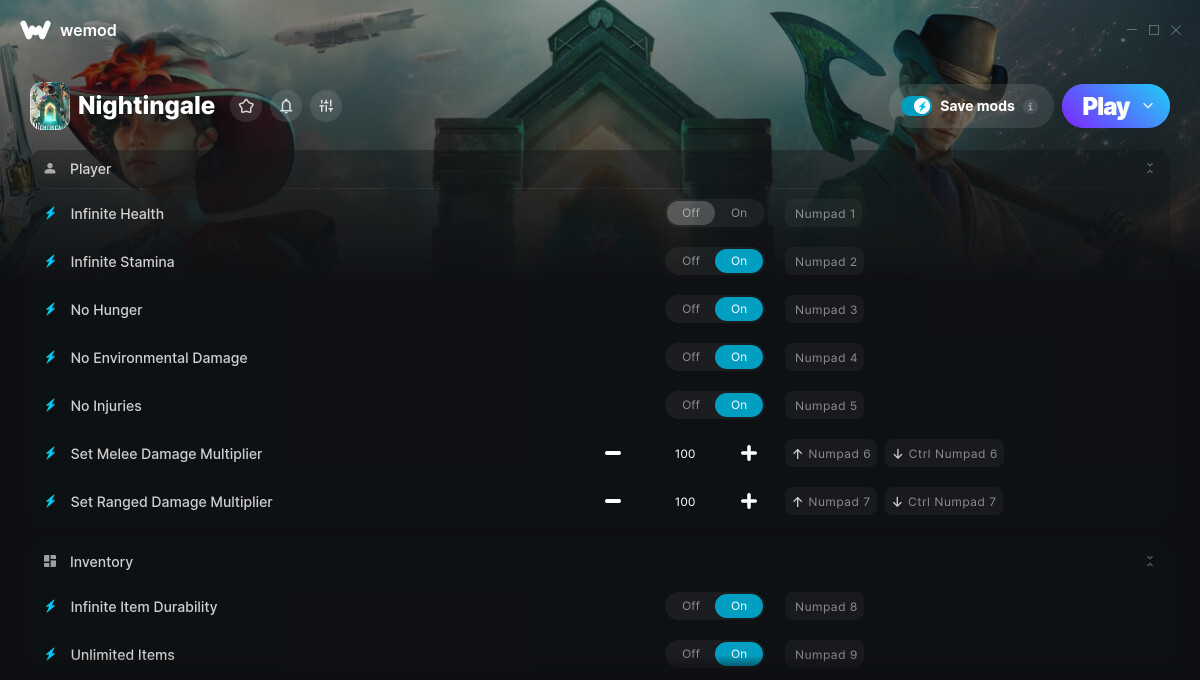 Nightingale Cheats and Trainer for Steam - Trainers - WeMod Community