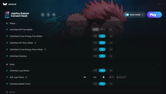 Jujutsu Kaisen Cursed Clash Cheats & Trainers for PC | WeMod