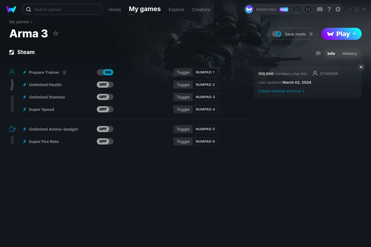 Arma 3 Cheats and Trainer for Steam - Trainers - WeMod Community