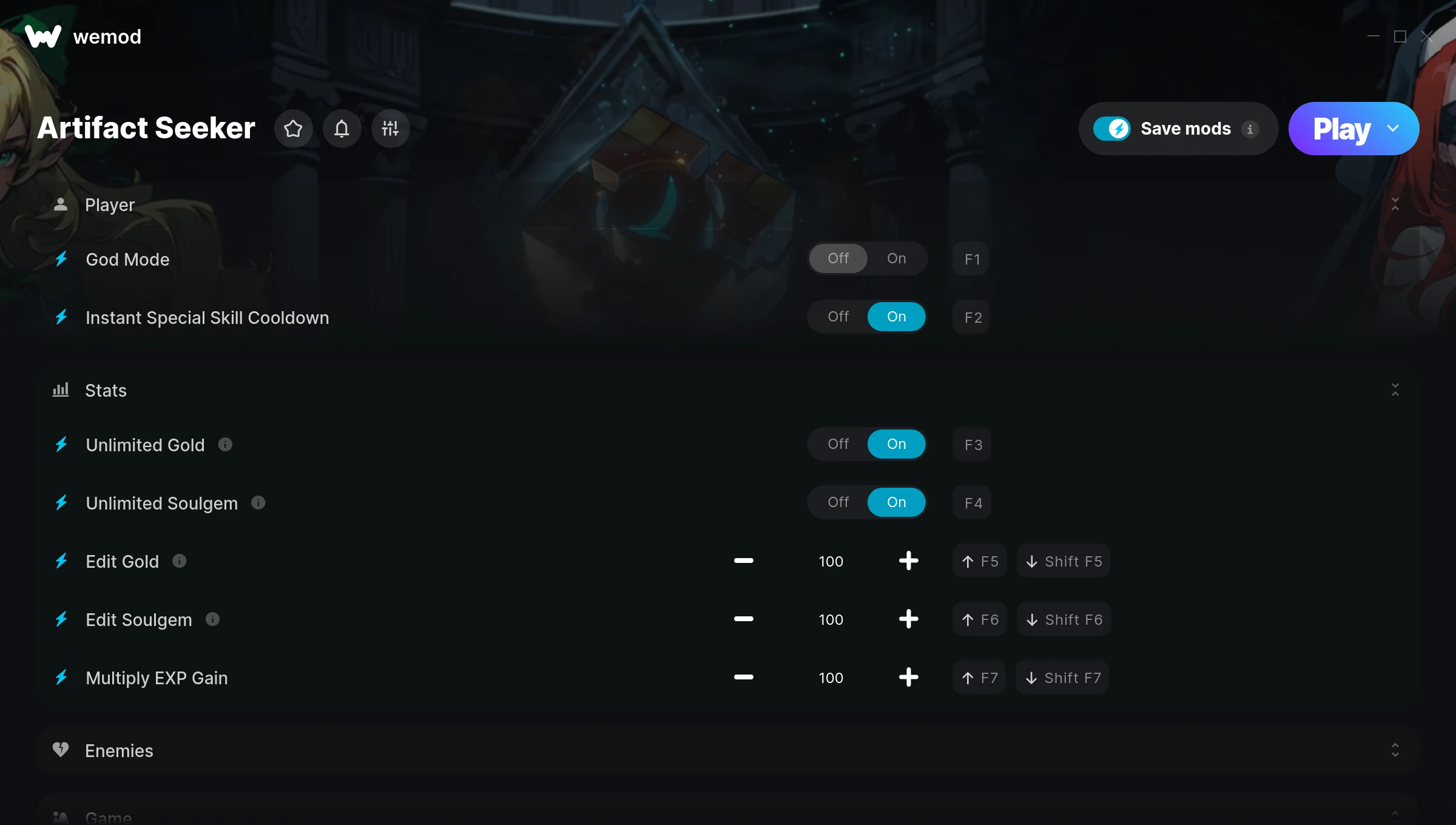 Artifact Seeker Cheats & Trainers for PC | WeMod