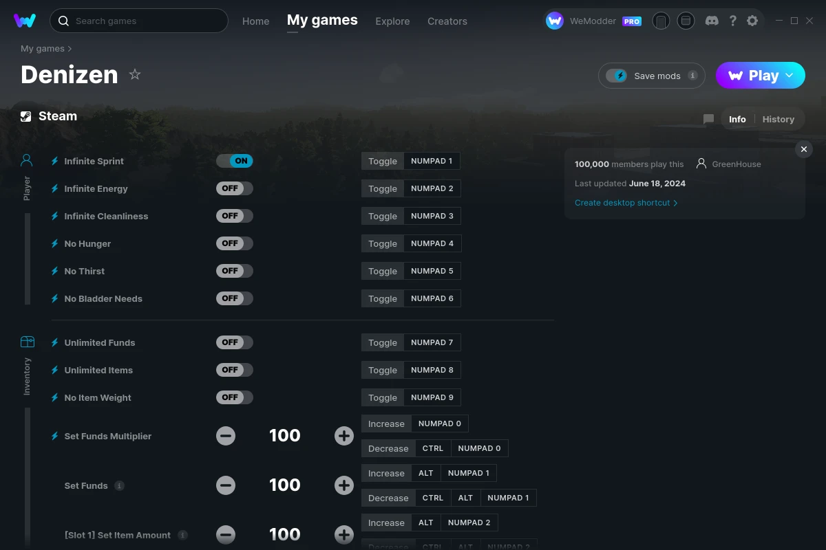 Denizen Cheats & Trainers for PC | WeMod