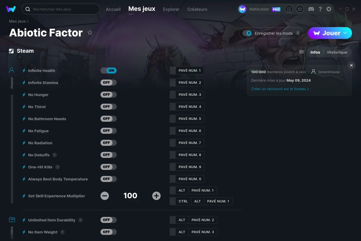Abiotic Factor Triches et Trainers pour PC | WeMod