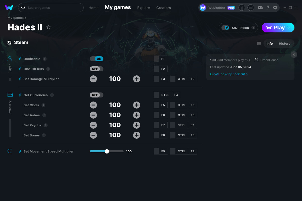 Hades II Cheats and Trainer for Steam - Trainers - WeMod Community