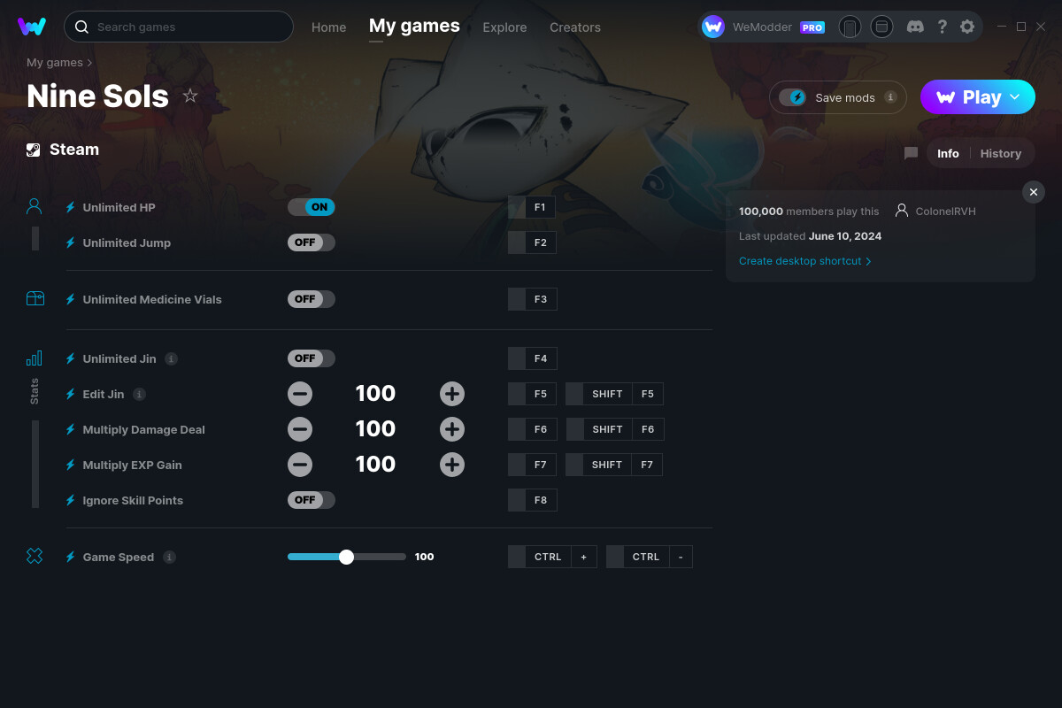 Nine Sols Cheats and Trainer for Steam - Trainers - WeMod Community