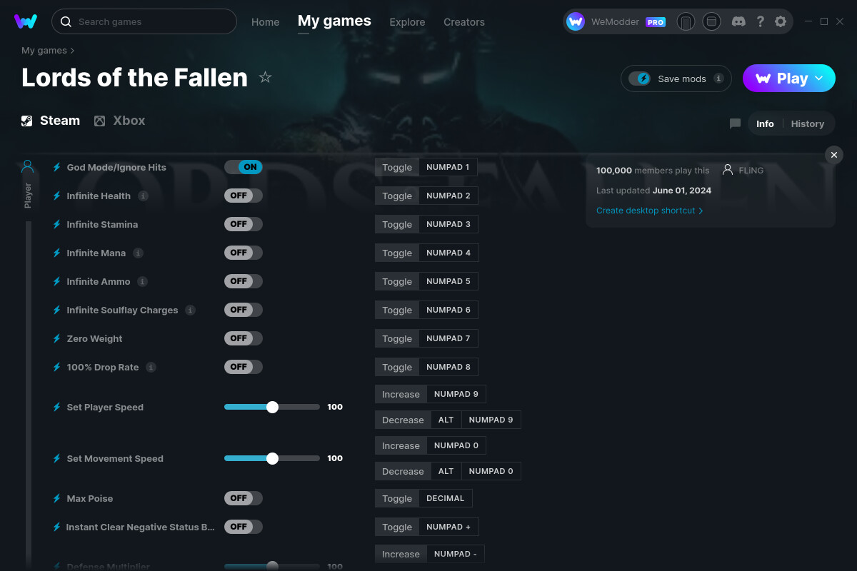 Lords of the Fallen Cheats and Trainer for Xbox - Trainers - WeMod ...