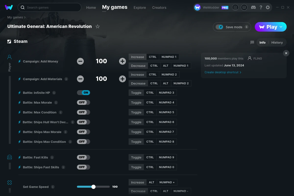 Ultimate General: American Revolution Cheats & Trainers for PC | WeMod