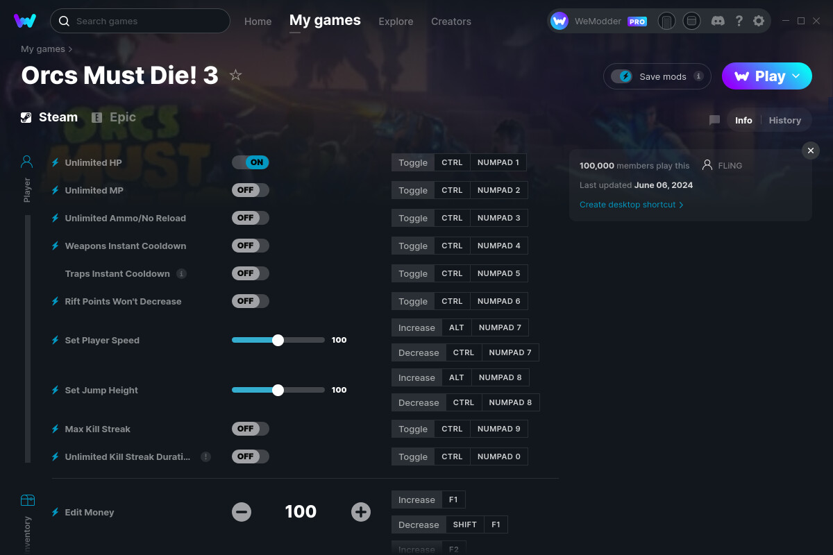 Orcs Must Die! 3 Cheats and Trainer for Epic Games - Trainers - WeMod Community