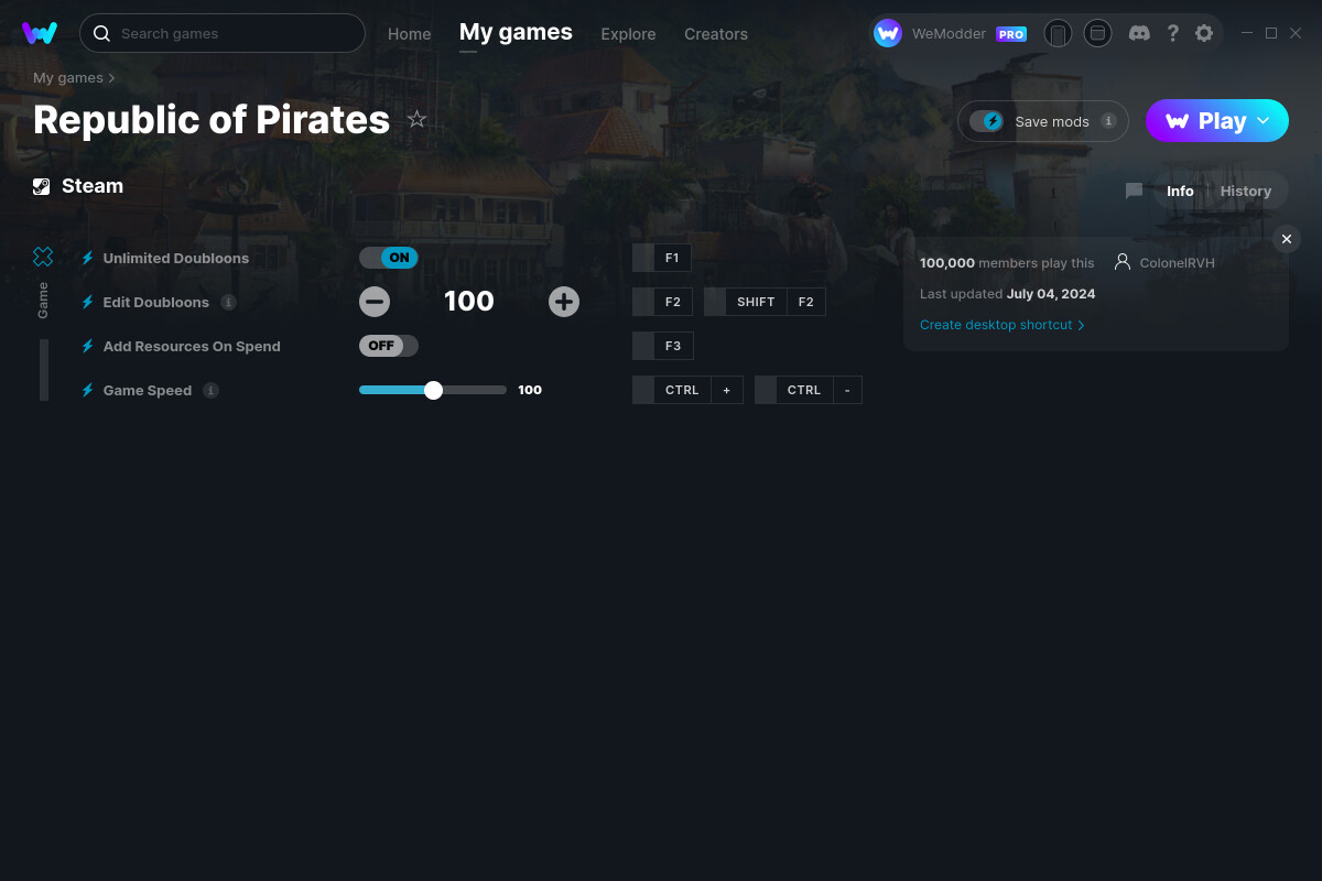 Republic of Pirates Cheats and Trainer for Steam - Trainers - WeMod ...