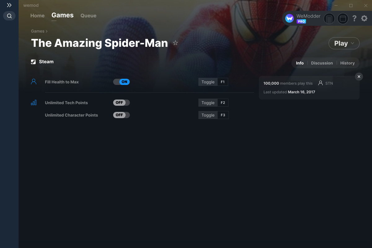 The Amazing Spider-Man Cheats and Trainer for Steam - Trainers - WeMod ...