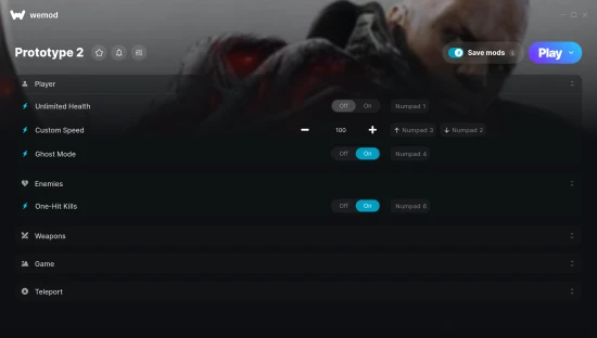 Prototype 2 Cheats & Trainers for PC | WeMod