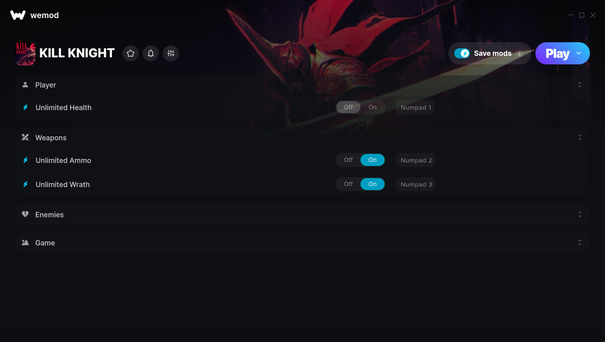 KILL KNIGHT Cheats and Trainer for Steam - Trainers - WeMod Community