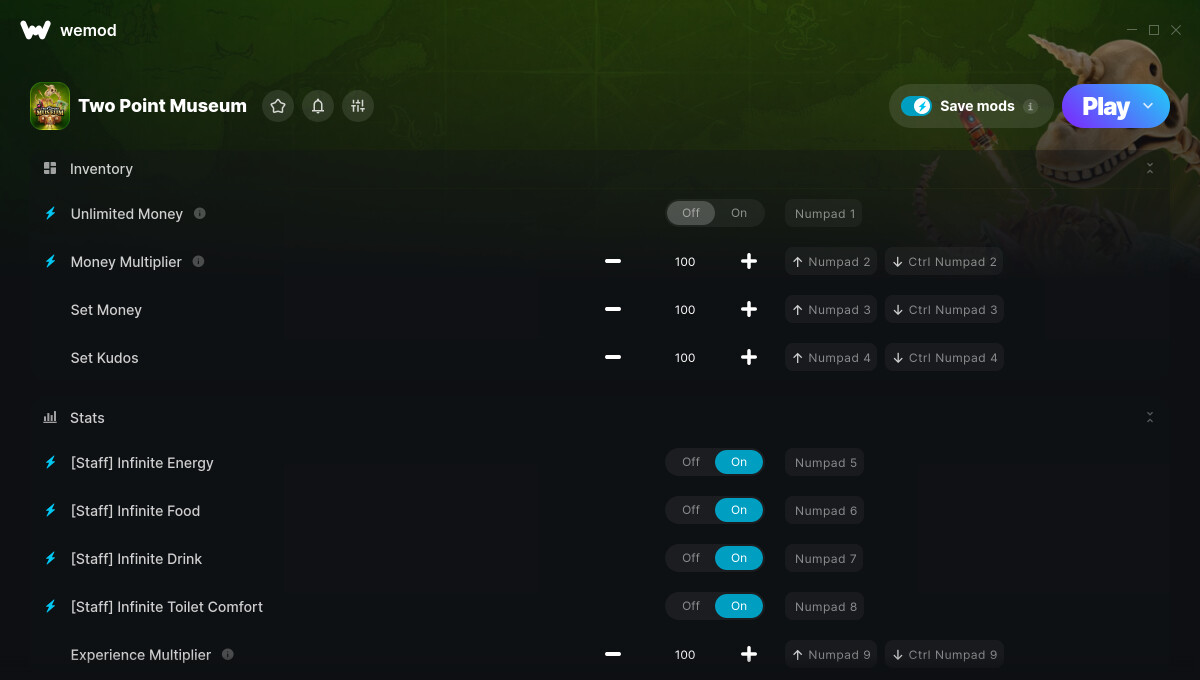 Two Point Museum Cheats and Trainer for Steam - Trainers - WeMod Community