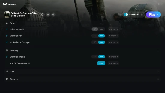Fallout 3: Game of the Year Edition Cheats & Trainers for PC | WeMod